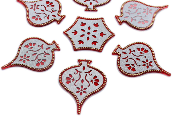 Designer Floating Rangoli - Modak Style (Set of 7 pieces) - Crafticles LLC